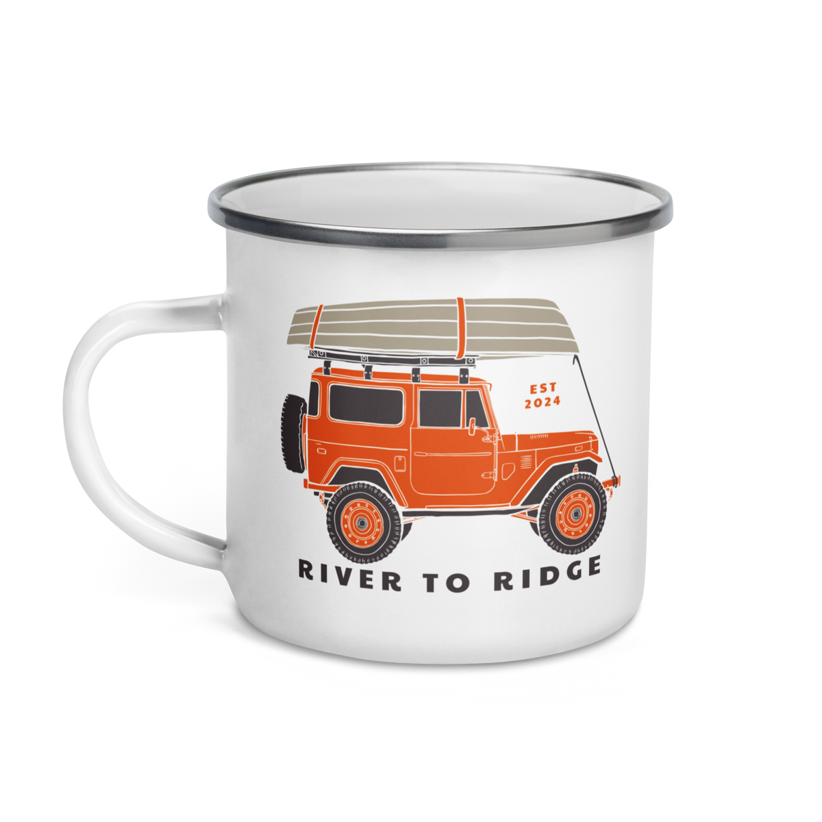 Enamel Mug, Offroad Weekend Logo, 12 oz – River to Ridge Clothing LLC