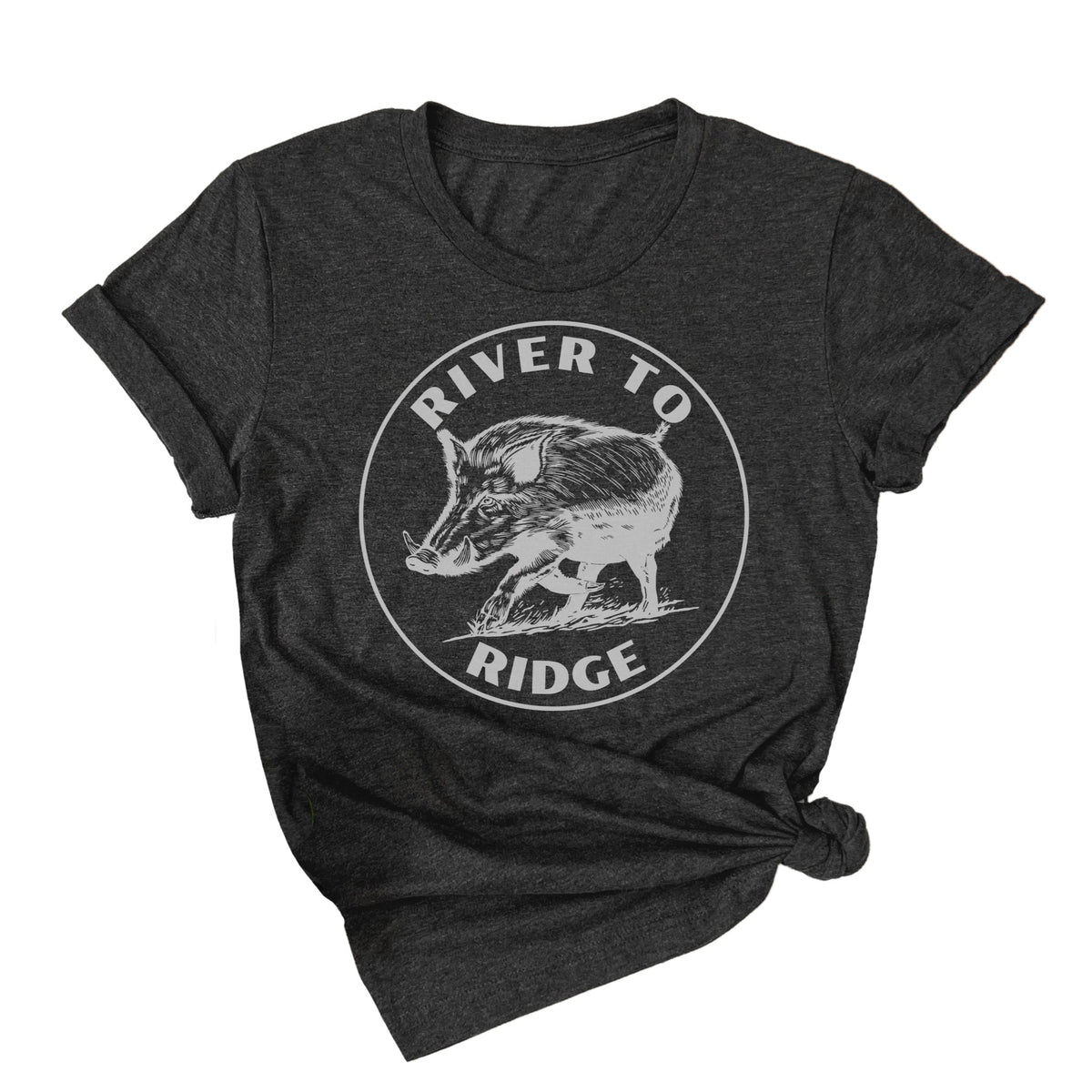 Women's Hog Hunting T, Charcoal – River to Ridge Clothing LLC