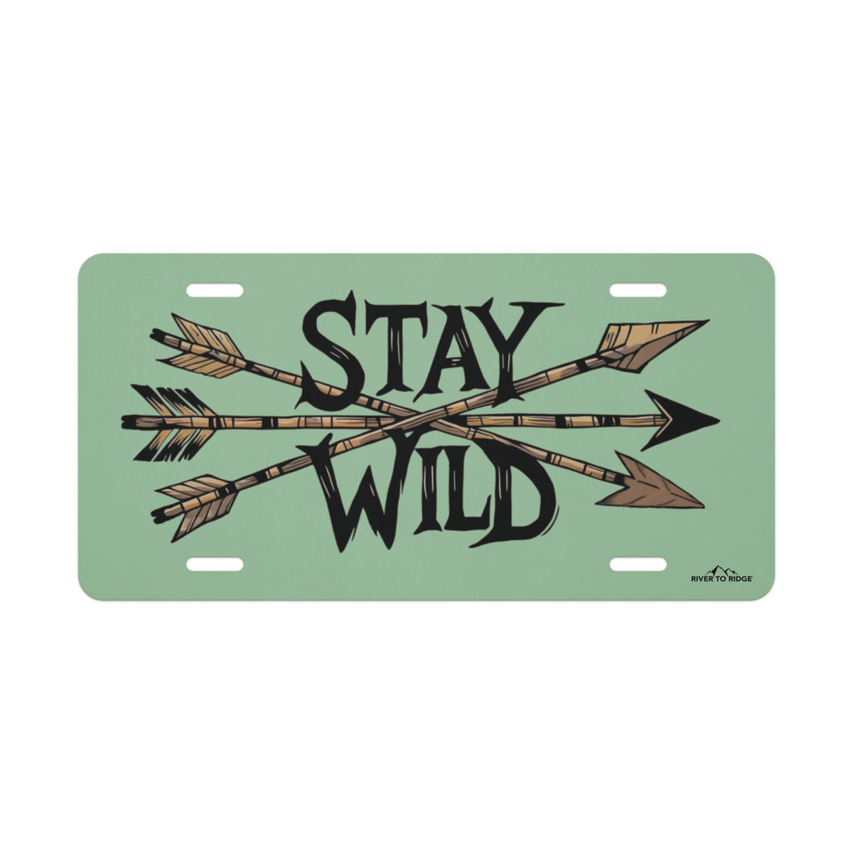 Stay Wild Archery Front License Plate – River to Ridge Clothing LLC
